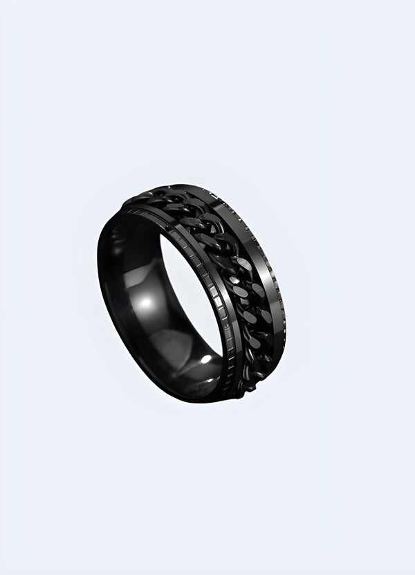Black Chain Ring – Techwear Australia