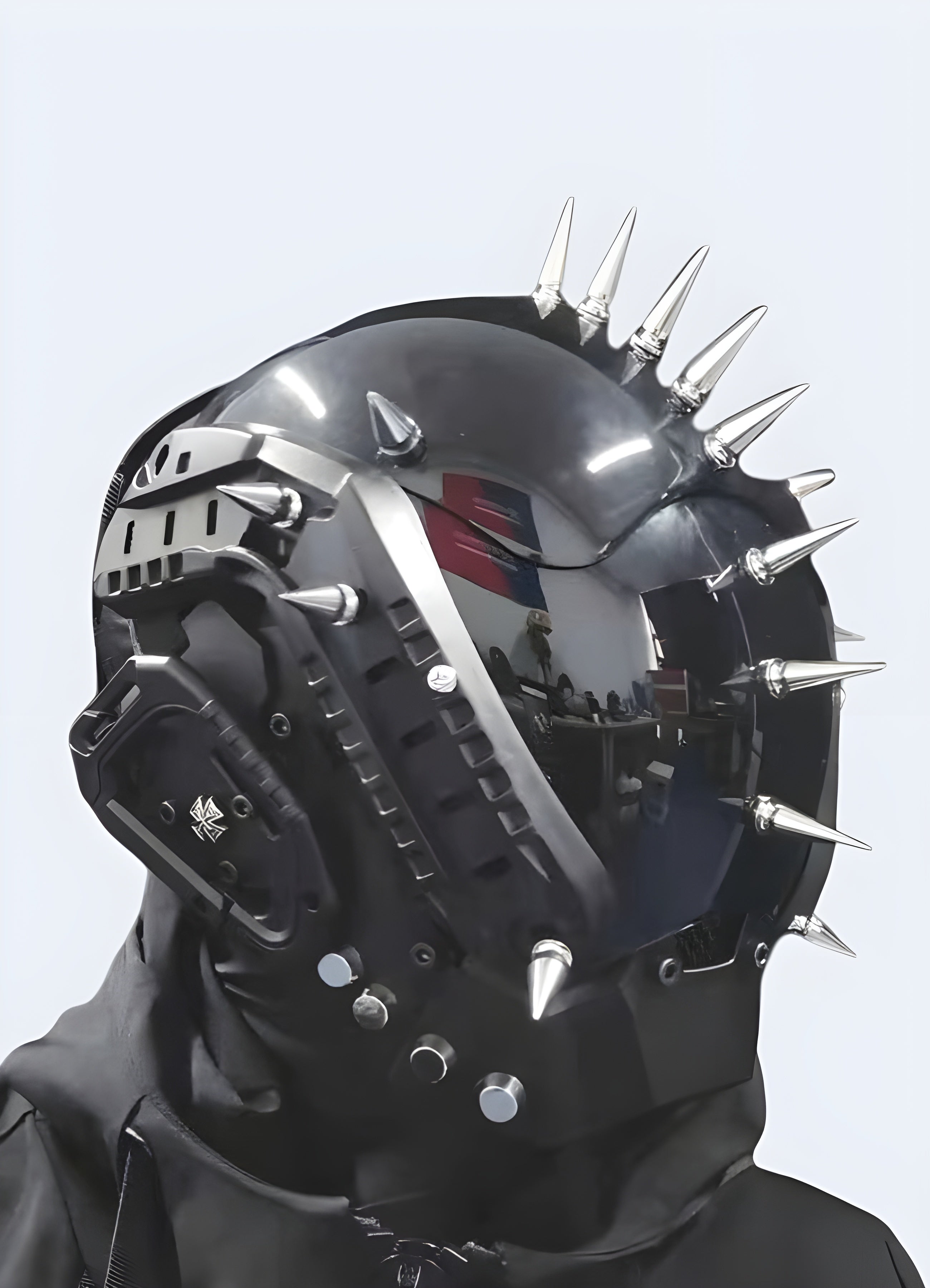 Goth Cyberpunk Helmet – Techwear Australia