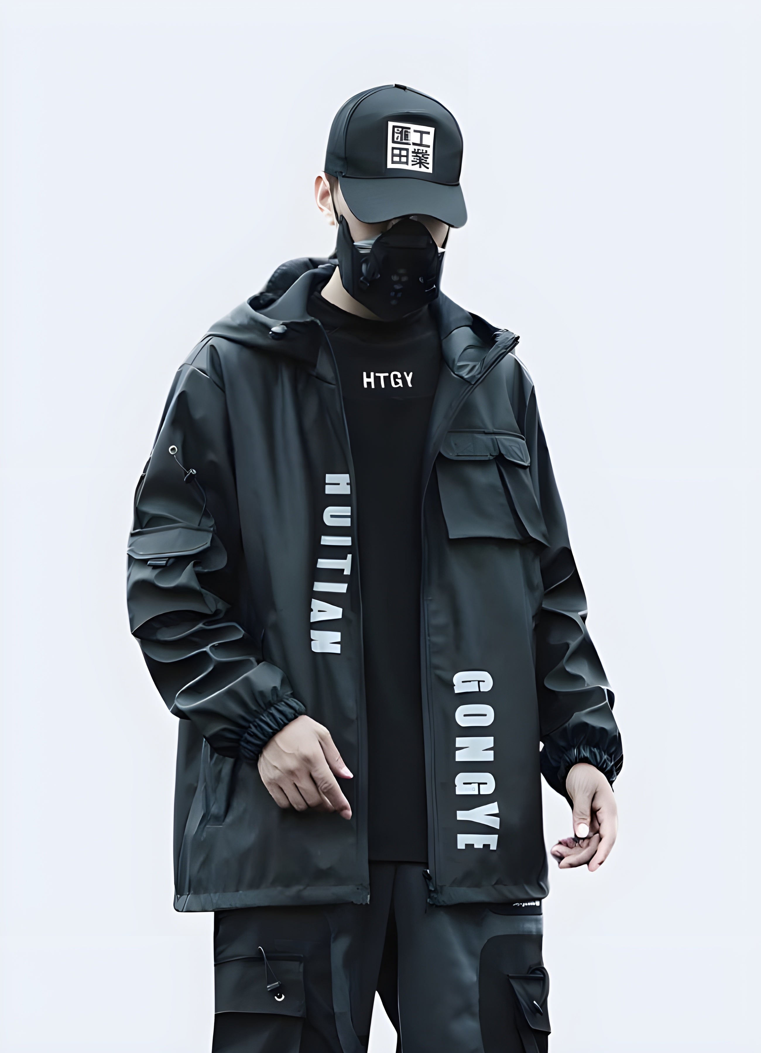 Black Cargo Jacket Mens – Techwear Australia