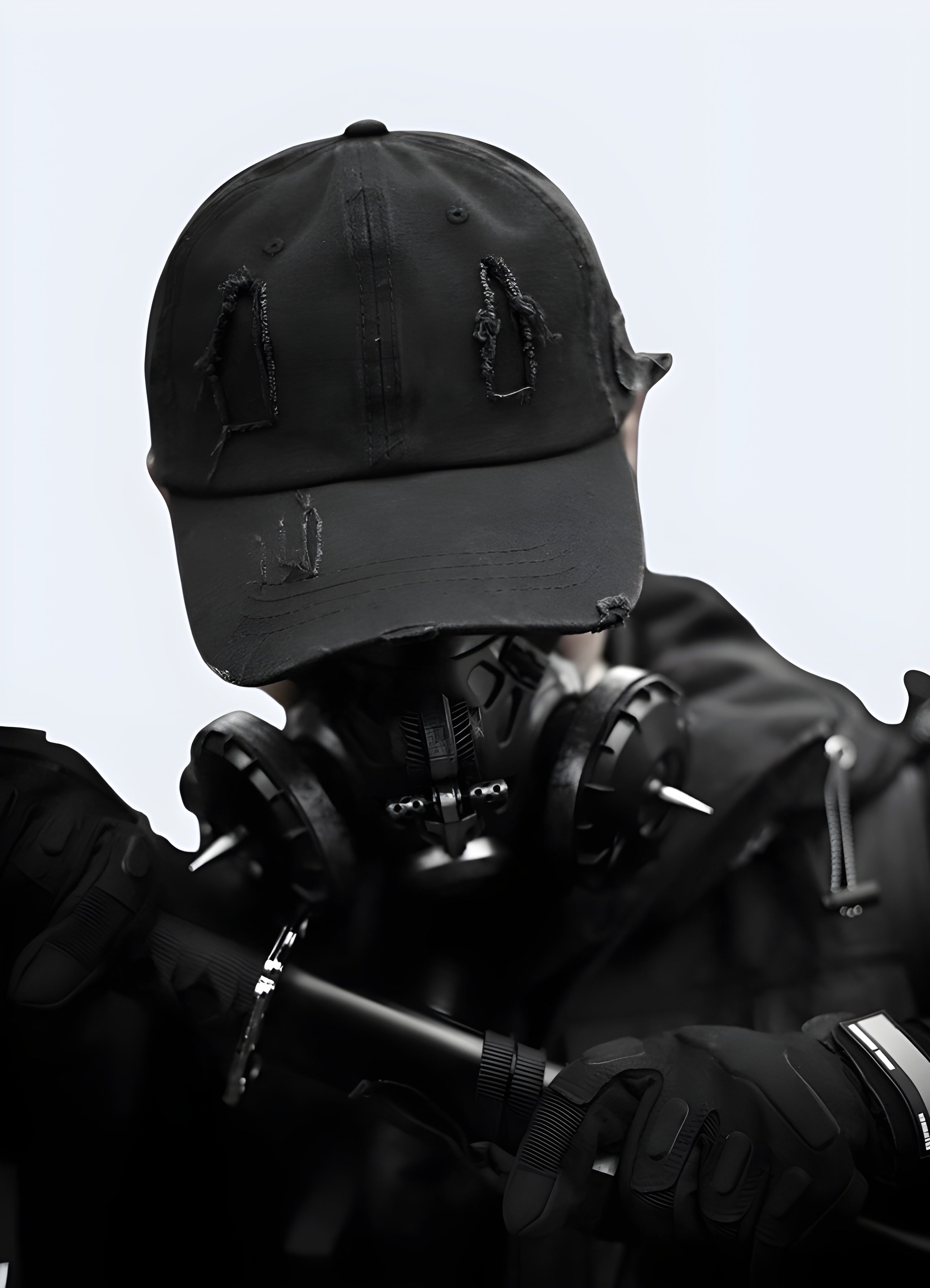 Black Denim Baseball Cap – Techwear Australia