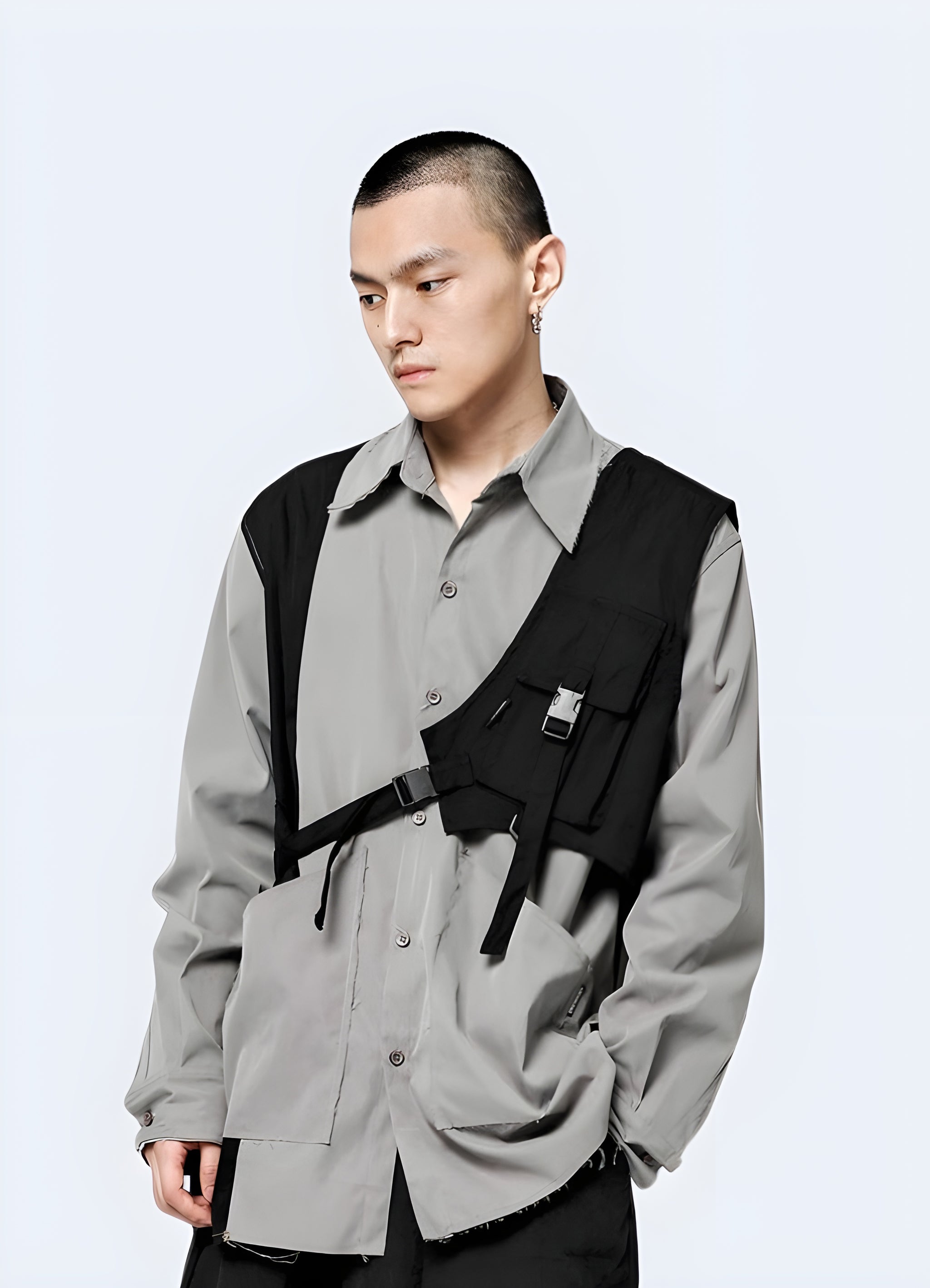 Black Half Vest – Techwear Australia